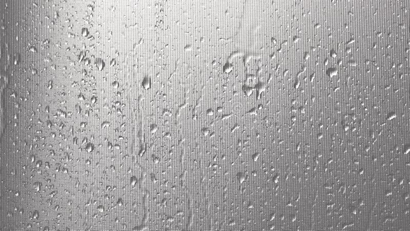 Falling Raindrops on the Foggy Window Close Up. Thunderstorm. Stock ...