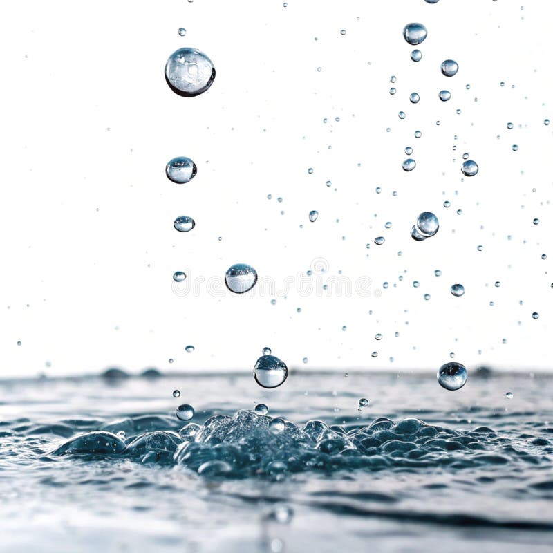 Falling Raindrops Isolated on Transparent Background Stock Illustration ...