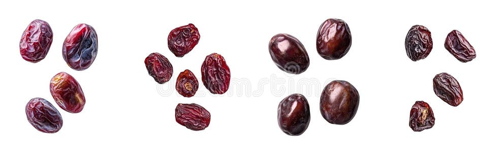 Falling Raisin Isolated on White Background, Clipped Path, Full Depth ...