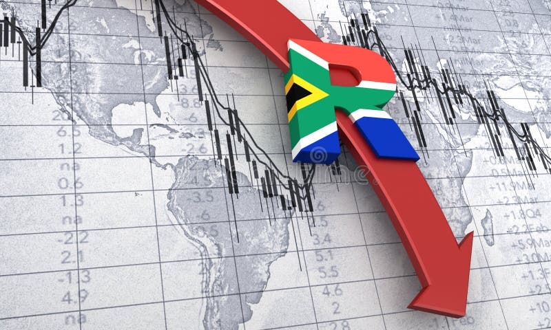 Falling Rand price stock illustration. Illustration of analyst - 179992407
