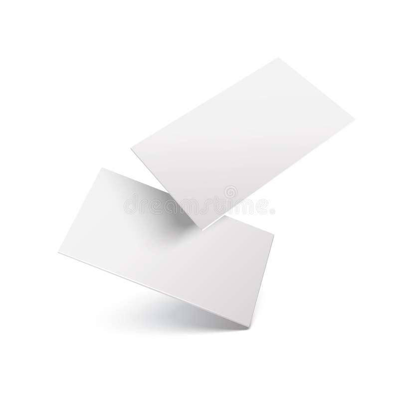 Falling Realistic Business Cards Template. Flyer Mockup Stock Vector ...