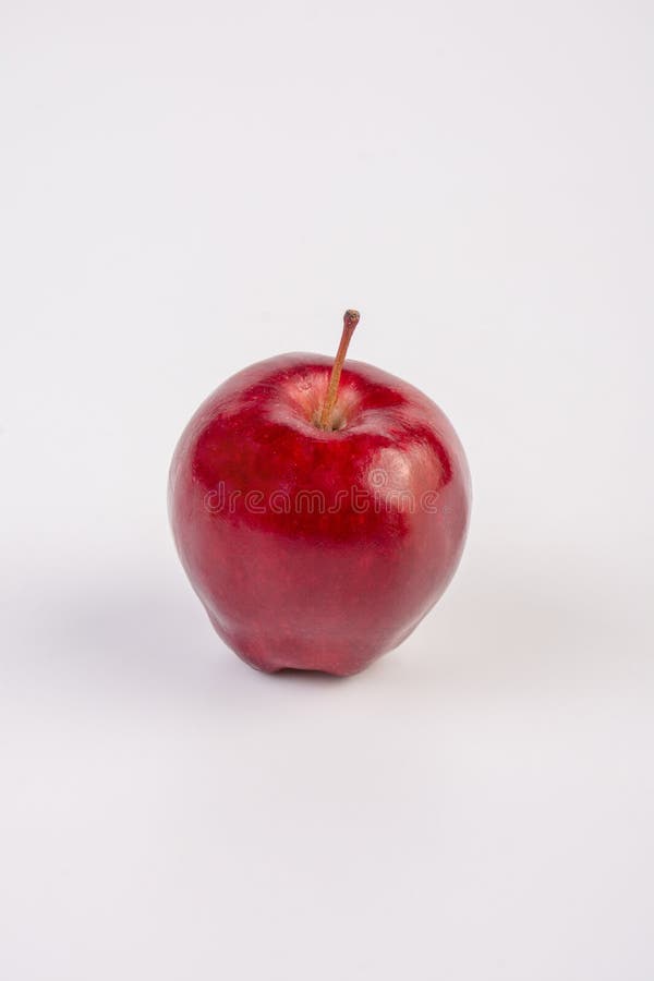 Falling Red Apple Slice Isolated on White Background. Stock Photo ...