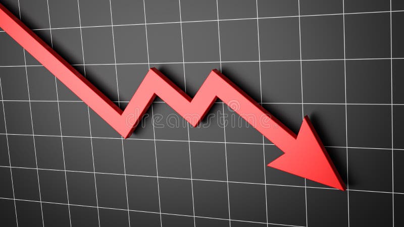 Decreasing Red Arrow Chart Stock Illustrations – 293 Decreasing Red ...
