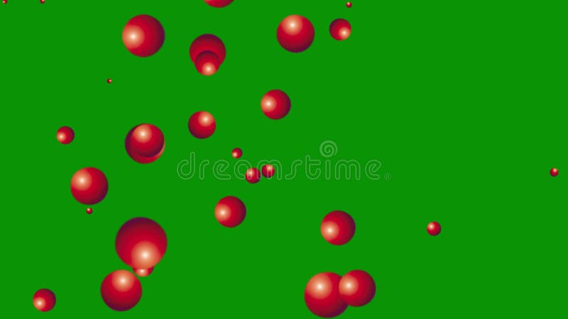 Falling Red Balls Motion Graphics with Green Screen Background Stock ...