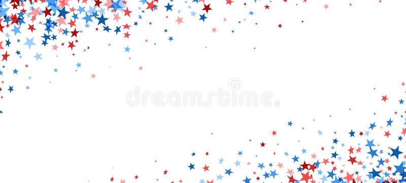 Falling red and blue stars stock vector. Illustration of patriotic ...