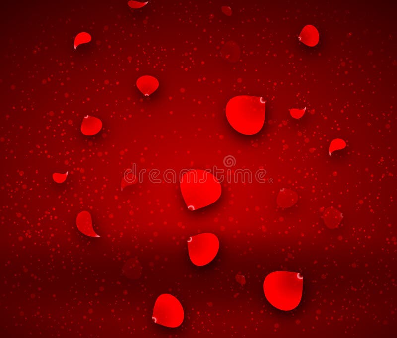 Falling red petals stock illustration. Illustration of brightly - 50550350