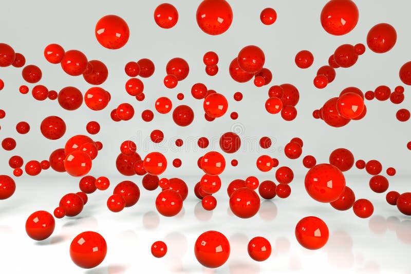 Falling Red Three Dimensional Balls Stock Illustrations – 9 Falling Red ...