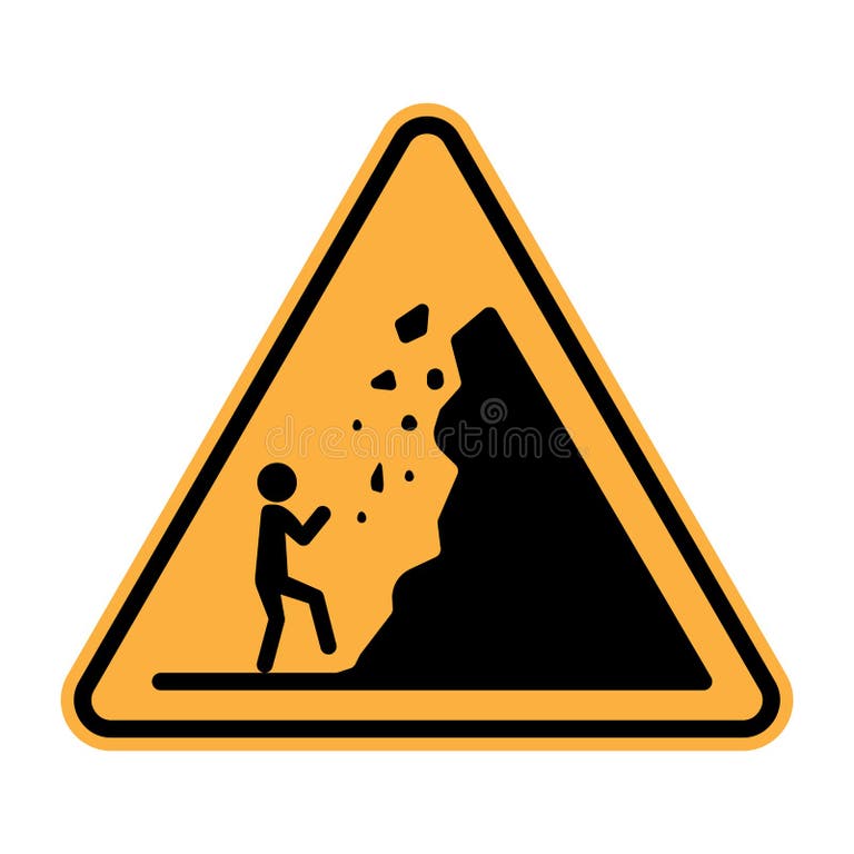 Falling Rock Symbol Stock Illustrations – 1,931 Falling Rock Symbol ...
