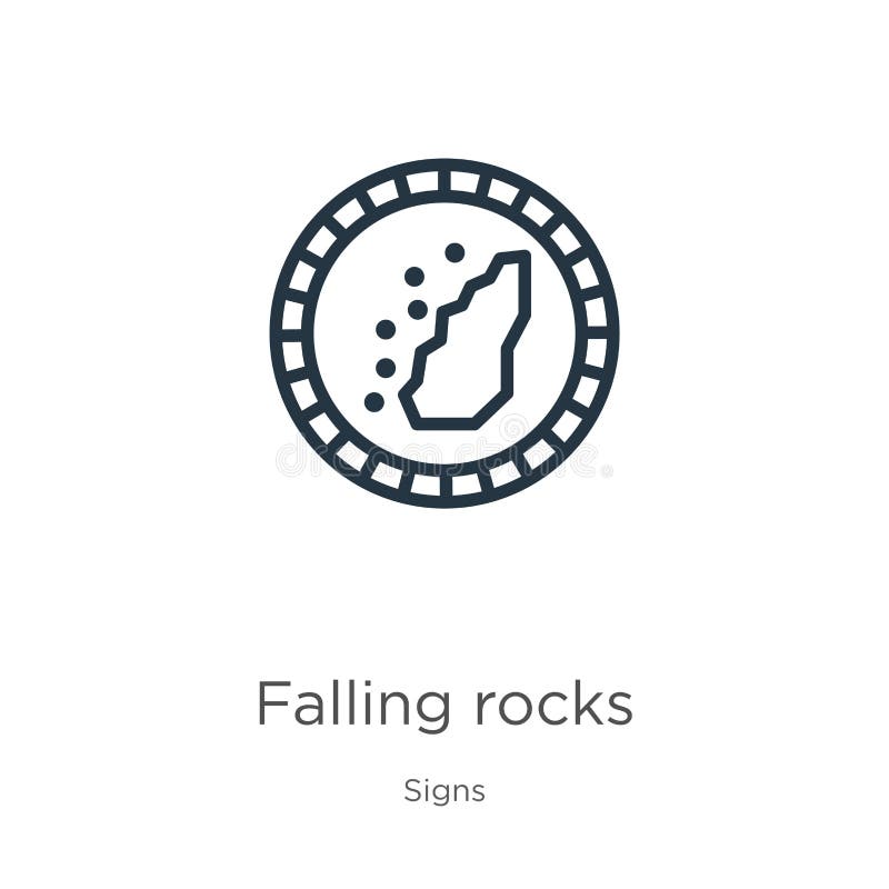 Falling Rocks Road Signs Stock Illustrations – 107 Falling Rocks Road ...