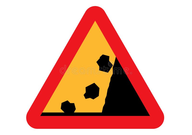Falling Rocks Road Signs Stock Illustrations – 101 Falling Rocks Road ...
