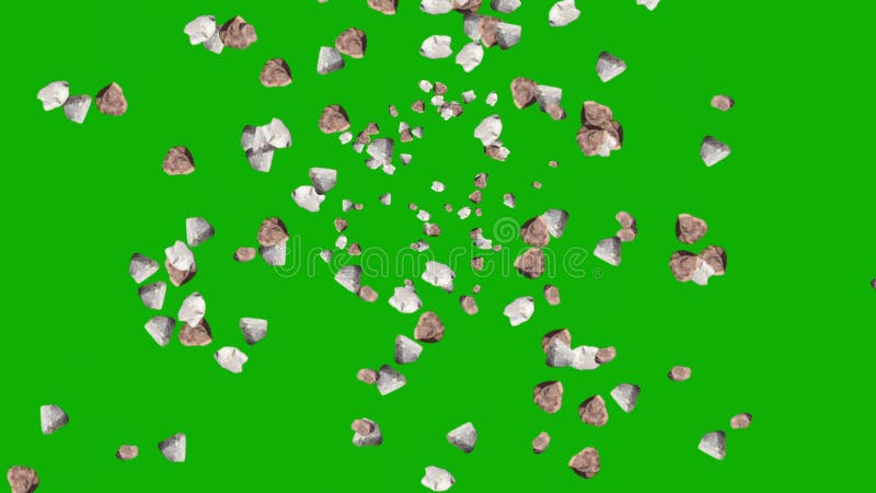 Falling Debris Particles Motion Graphics with Green Screen Background ...