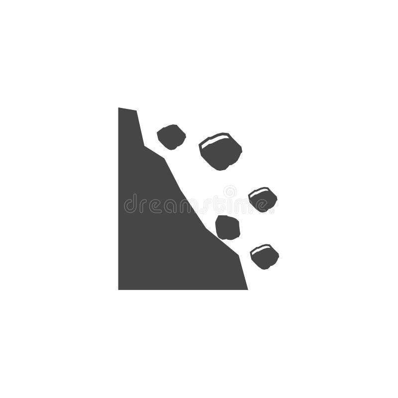 Falling Rocks Vector Icon - Illustration Stock Vector - Illustration of ...