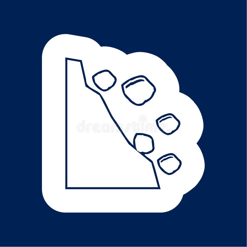 Falling Rocks Vector Icon - Illustration Stock Vector - Illustration of ...