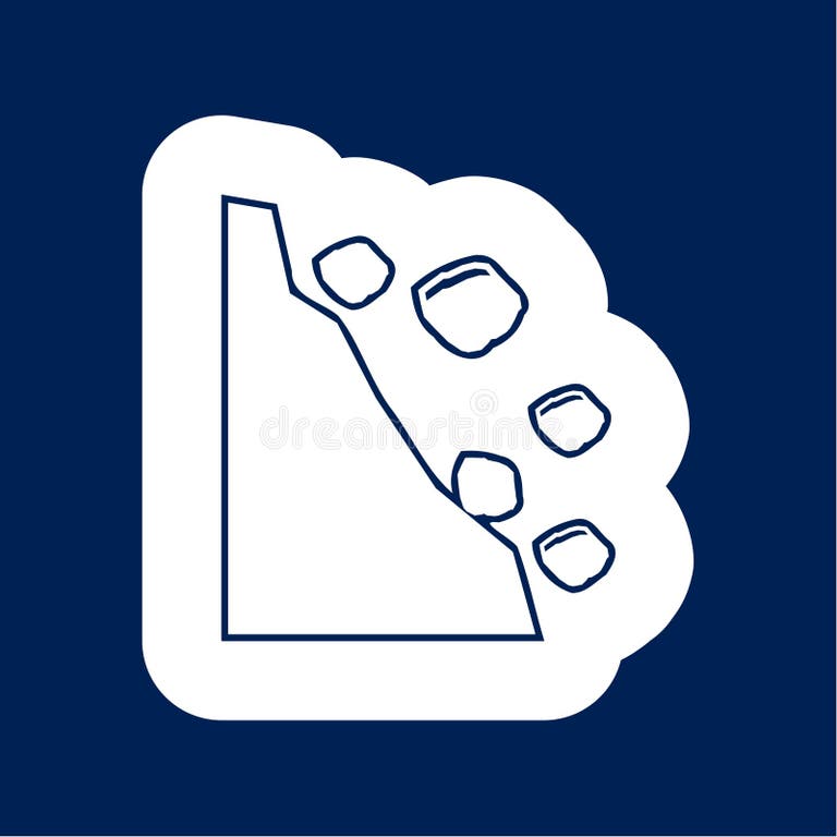 Falling Rocks Vector Icon - Illustration Stock Vector - Illustration of ...