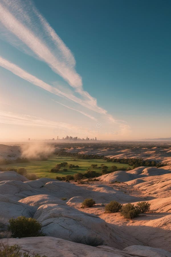 Falling Rocky Range Sunlight Desert Full Meadow Full Leading Falling ...