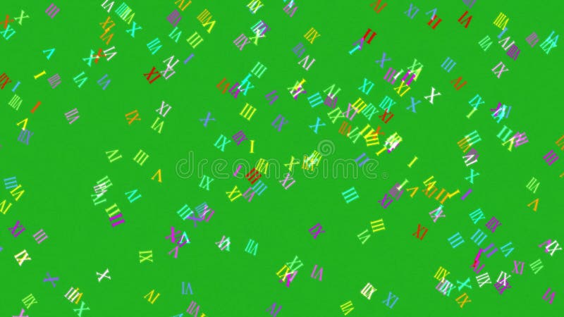 Roman Numbers Extraction Ogreen Screen Stock Footage - Video of ...