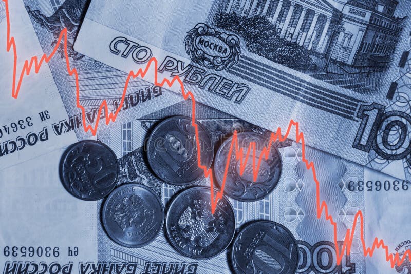 Falling ruble stock image. Image of economy, bank, abstract - 57775001