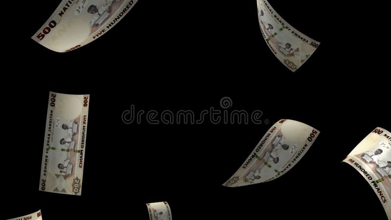 3D Animation of Falling 5000 West African CFA Banknotes Money Stock ...