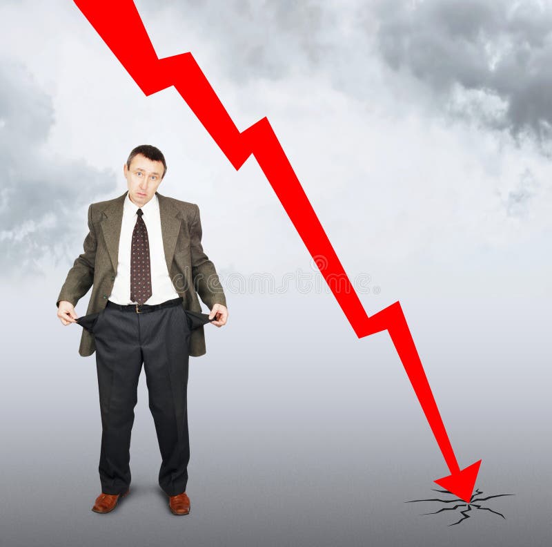 Falling of Sales and Bankruptcy Stock Photo - Image of fail, adult ...