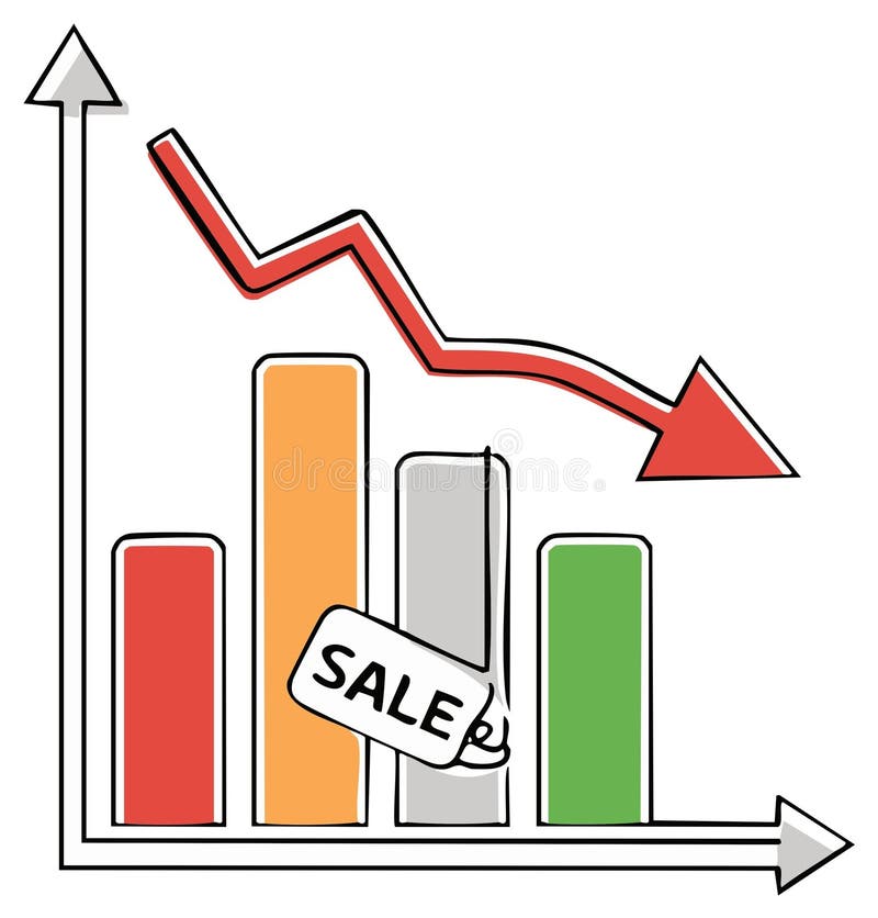 Falling Sales Arrow Stock Illustrations – 1,195 Falling Sales Arrow ...
