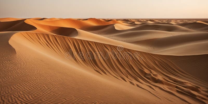 Falling Sand in an Endless Desert Creating Beautiful Ripples. Stock ...