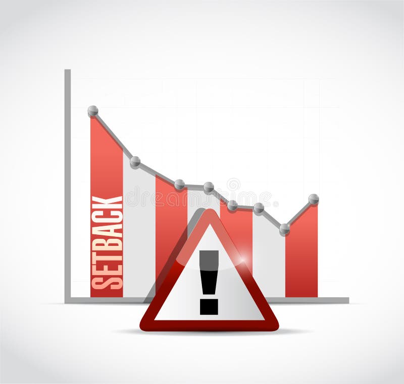 Falling Setback Business Graph Illustration Design Stock Illustration ...