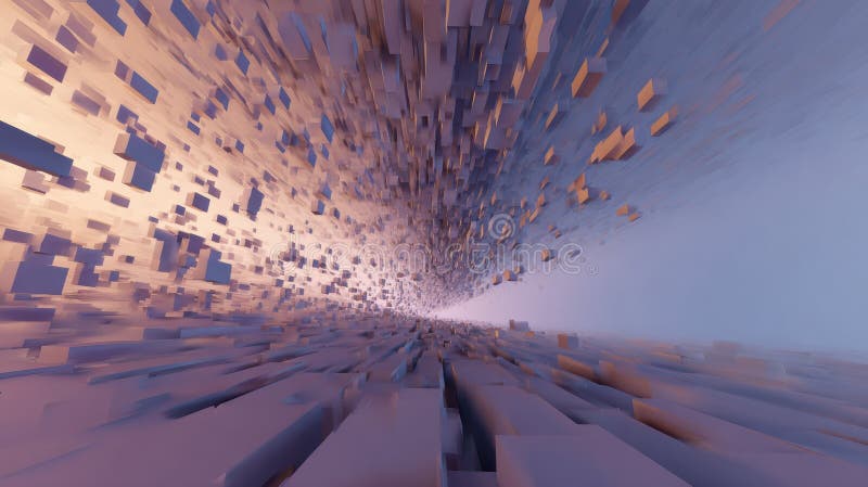 Falling Shapes Create a Mesmerizing Effect in a Soft, Endless Abyss ...