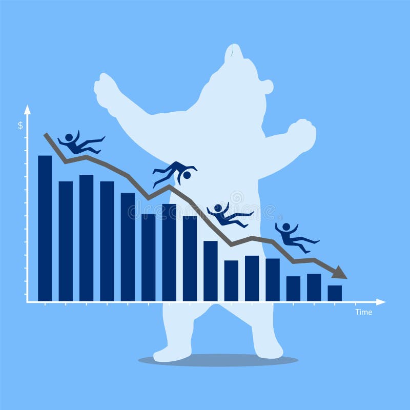 Falling Share Market Vector Illustration Graphic Stock Illustration ...