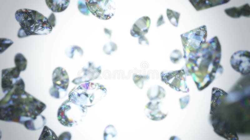 Falling Diamonds - Loopable CG Animation Stock Video - Video of carbon ...