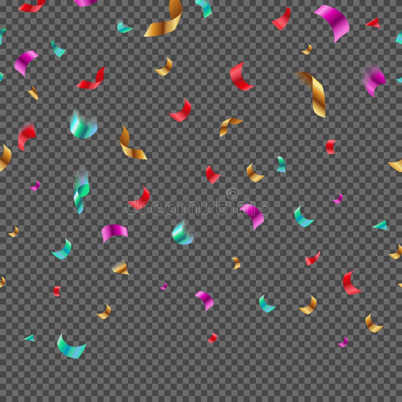 Falling Confetti on Checkered Background. Celebration Party Holiday ...