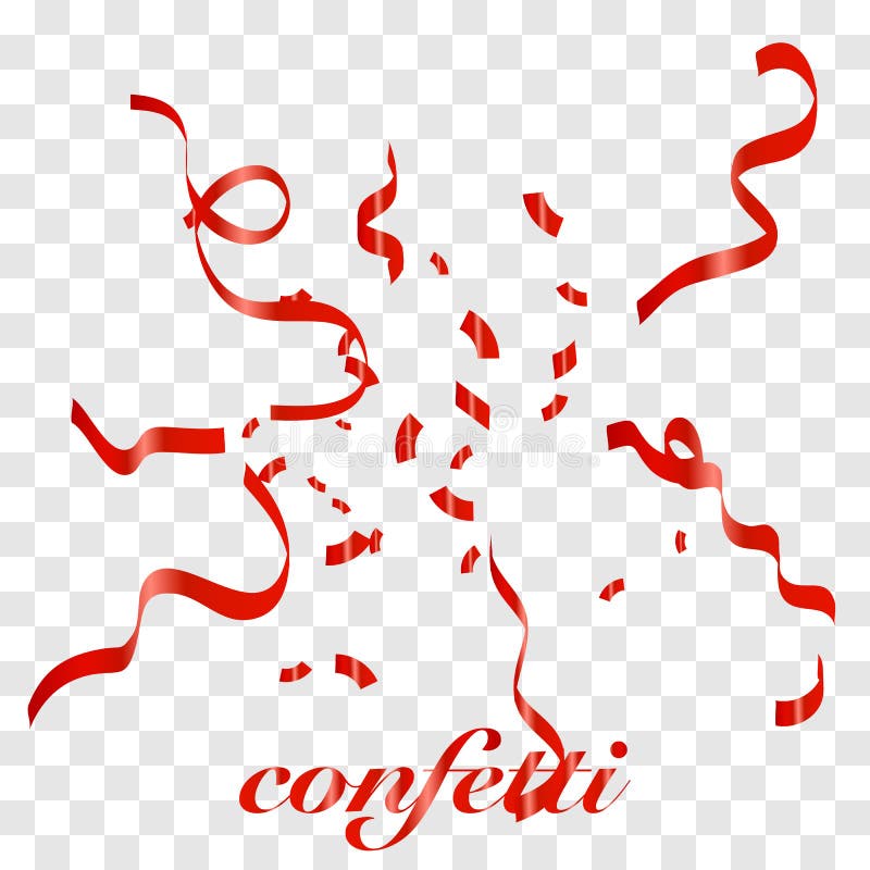 Falling shiny Red confetti stock vector. Illustration of birthday ...