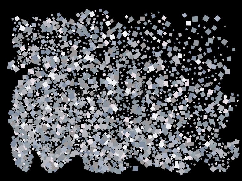 Falling Silver Color Squares. Stock Vector - Illustration of invitation ...