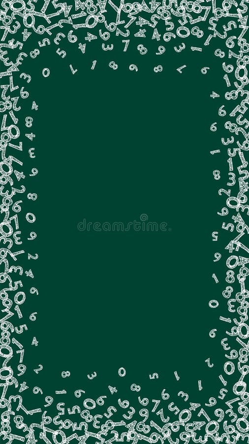 Falling Sketch Chalk Numbers. Math Stock Image - Image of arithmetics ...