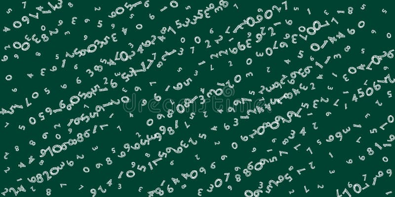 Falling Sketch Chalk Numbers. Math Stock Image - Image of design ...