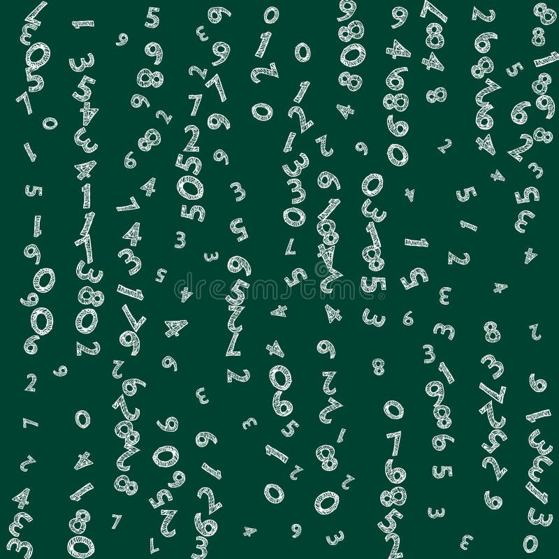 Falling Sketch Chalk Numbers. Math Stock Photo - Image of backdrop ...