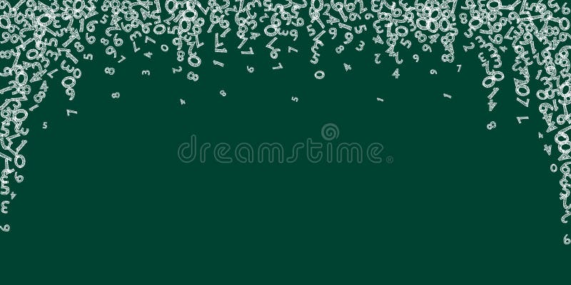 Falling Sketch Chalk Numbers. Math Stock Image - Image of mathematics ...