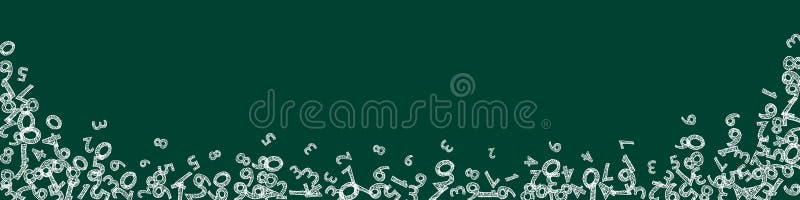 Falling Sketch Chalk Numbers. Math Stock Illustration - Illustration of ...