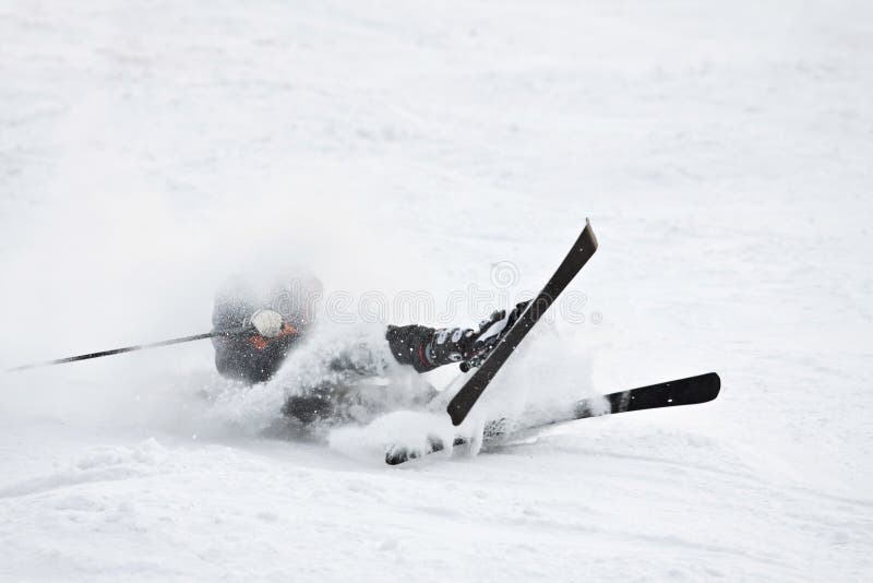 Falling skier. stock photo. Image of skier, misfortune - 17692586