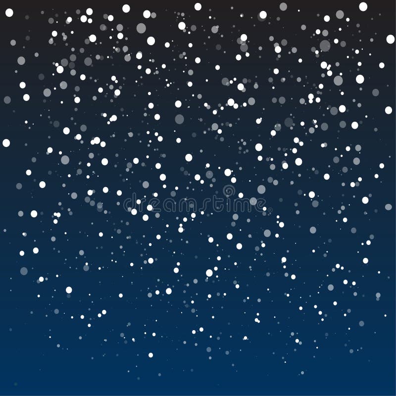 Falling Snow on a Blue Background. Vector Illustration 10 EPS. Abstract ...