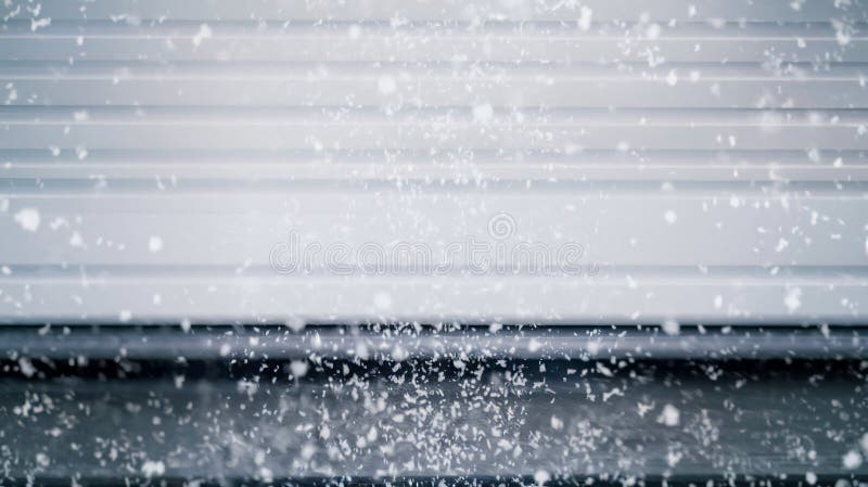 Falling Snow Against White Horizontal Lines High Quality Image Stock ...