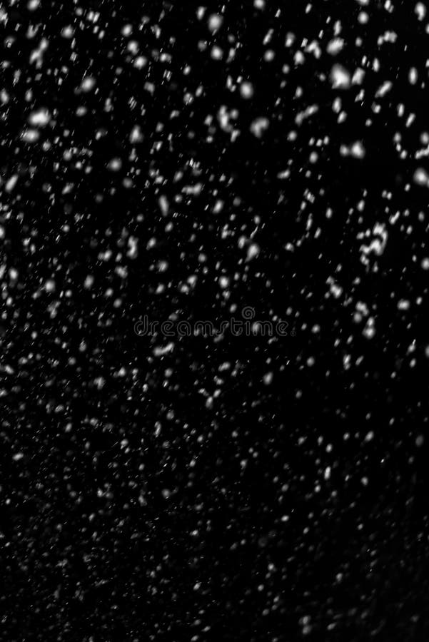 Falling Snow on a Black Background. Snowfall Weather Stock Illustration ...