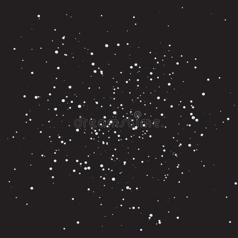 Falling Snow on Black Background. Vector Illustration Snowfall Eps 10 ...