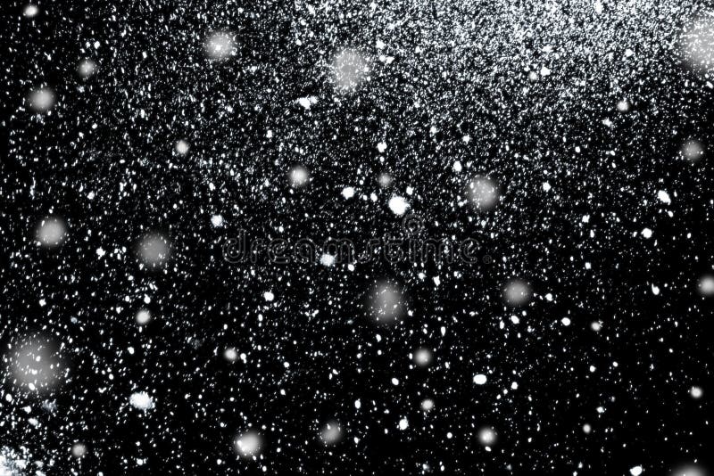 Falling Snow on a Black Background. Winter Snow Background Stock ...