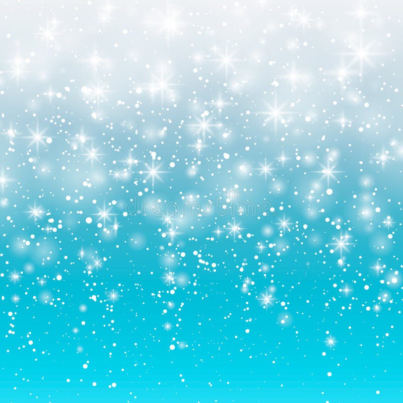 Falling Snow on a Blue Background. Vector Illustration 10 EPS. Abstract ...
