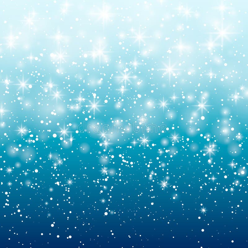 Falling Snow on a Blue Background. Vector Illustration 10 EPS. Abstract ...
