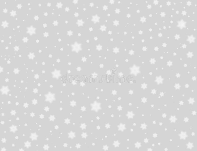 Subtle Flying Snowflakes on Light Grey Background. Stock Illustration ...