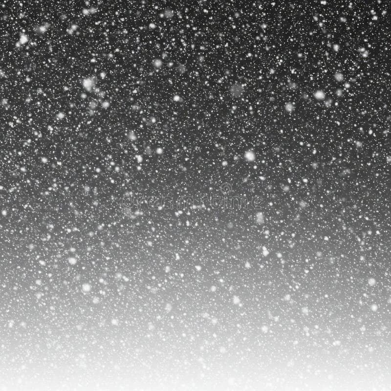 Falling Snow on Dark Background Winter Night Stock Illustration ...