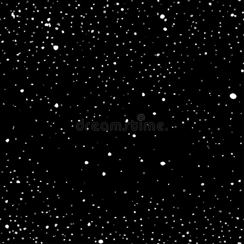 Falling Snow Flakes, Chaotic Dots the Gradient. Isolated on Black ...