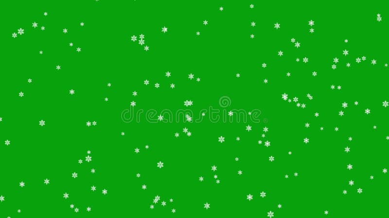 Falling Snow Flakes with Green Screen Background Stock Footage - Video ...