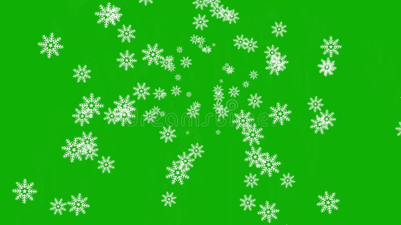 Falling Snow Flakes Motion Graphics with Green Screen Background Stock ...